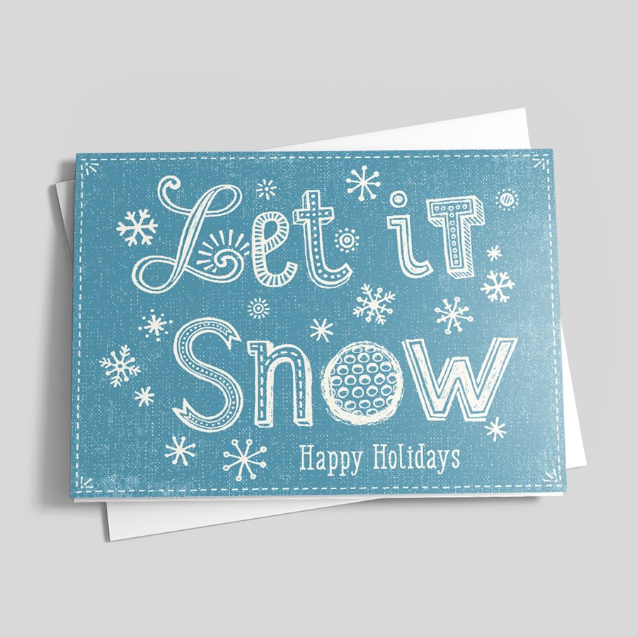 Snow Day Holiday Card by USGAcardshop